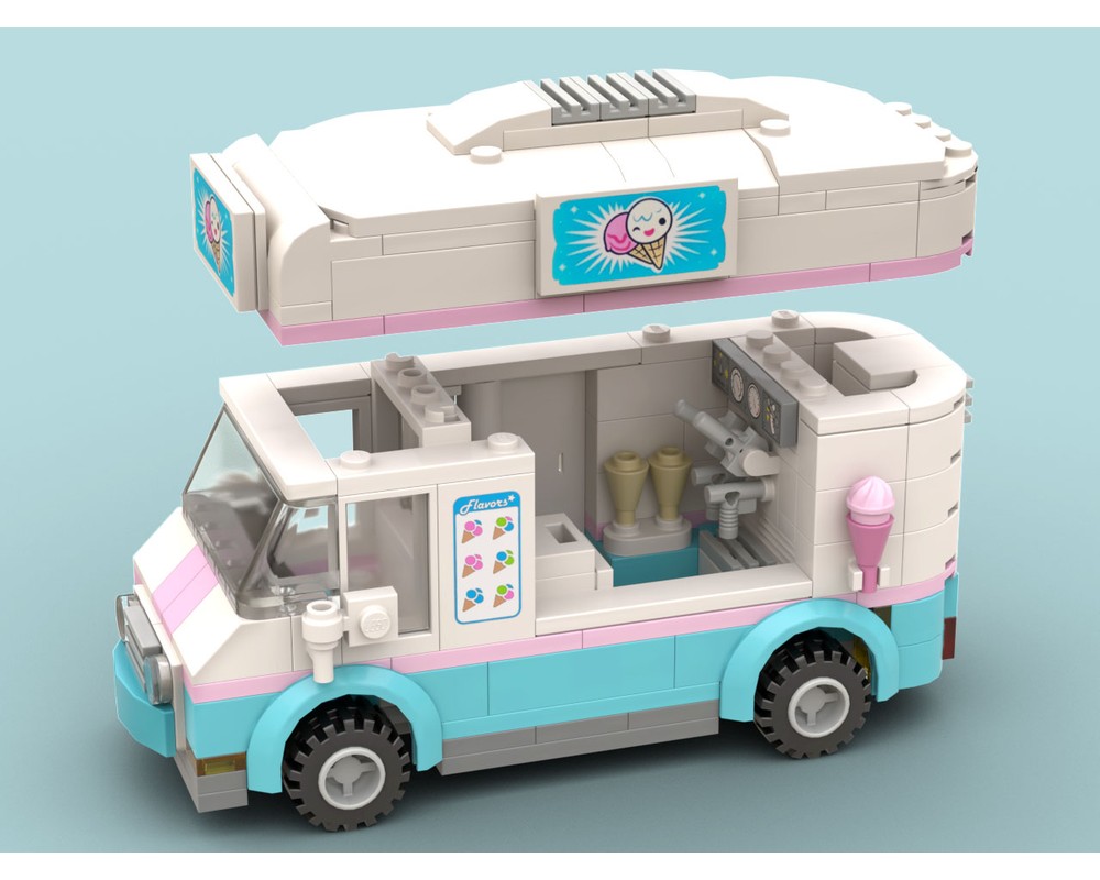 Lego Moc Ice Cream Truck By Xenlc Rebrickable Build With Lego