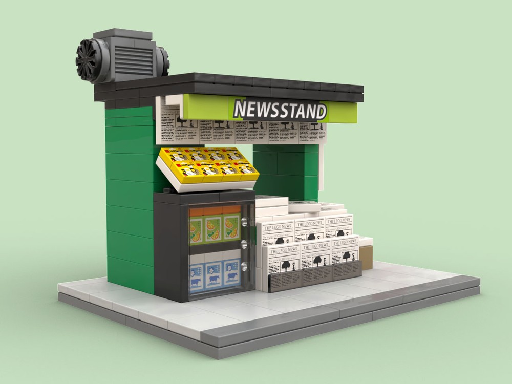 LEGO MOC Newspaper Stand by Xenlc | Rebrickable - Build with LEGO