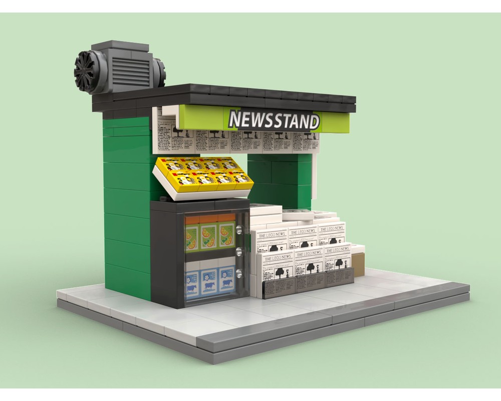 LEGO MOC Newspaper Stand by Xenlc | Rebrickable - Build with LEGO