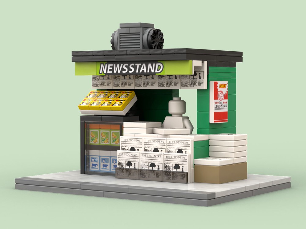 LEGO MOC Newspaper Stand by Xenlc | Rebrickable - Build with LEGO