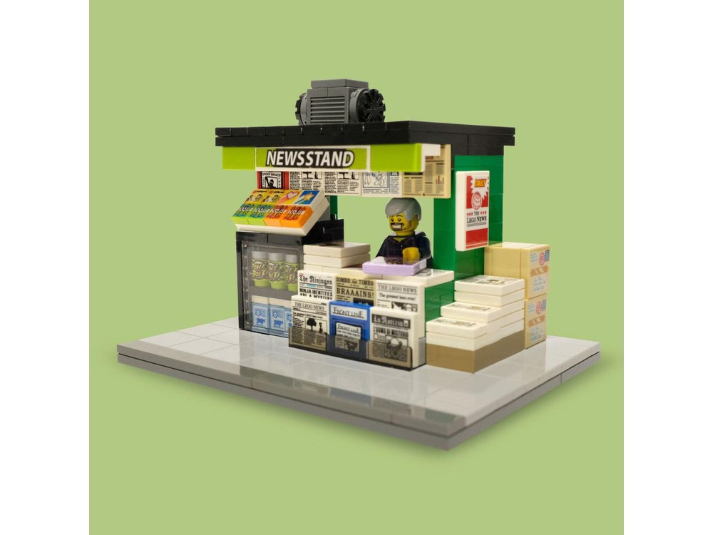 LEGO MOC Newspaper Stand by Xenlc | Rebrickable - Build with LEGO