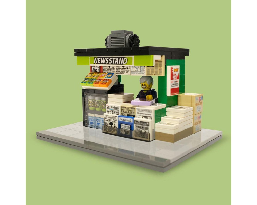 LEGO MOC Newspaper Stand by Xenlc | Rebrickable - Build with LEGO