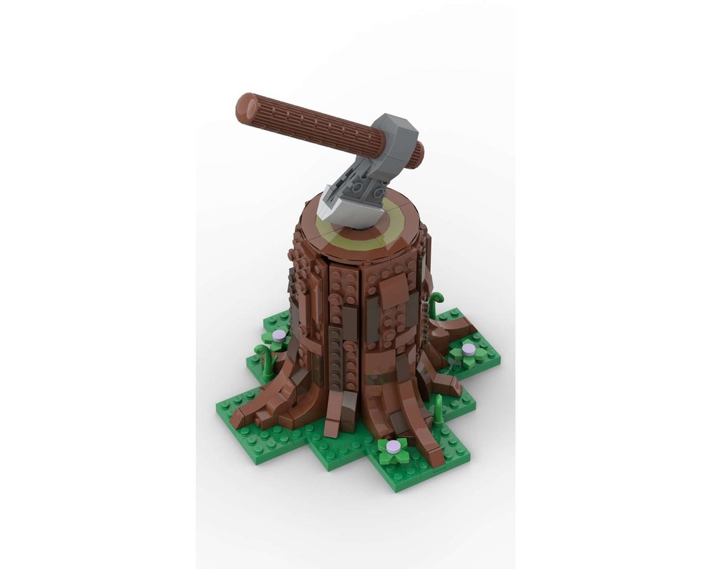 LEGO MOC Axe in stump by barsim70 | Rebrickable - Build with LEGO