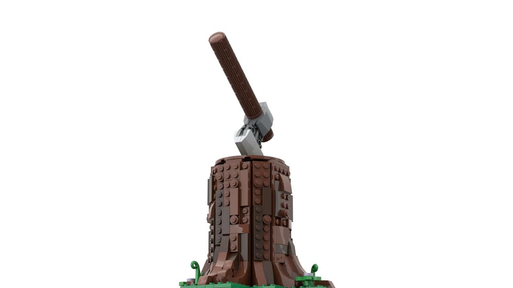 LEGO MOC Axe in stump by barsim70 | Rebrickable - Build with LEGO