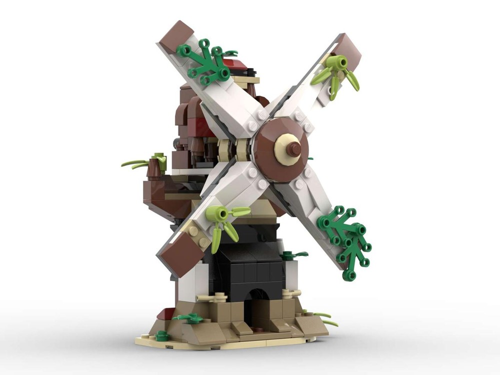 Lego Moc Abandoned Windmill Alternate With Crank By Oivalian
