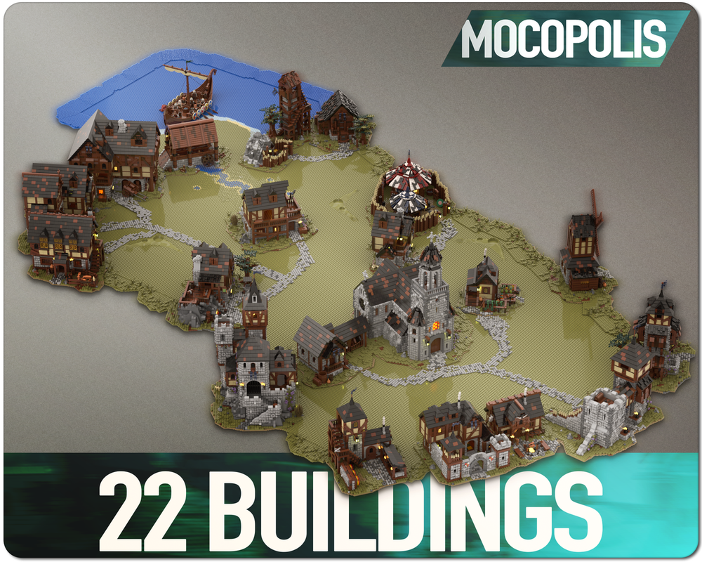 Lego Moc Ultimate Medieval Village Bundle By Mocopolis Rebrickable