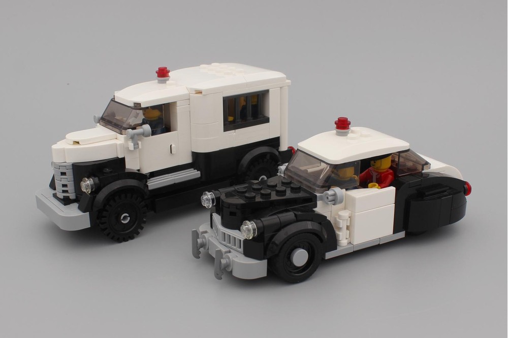 Lego Moc Vintage Police Van By Leewan Rebrickable Build With Lego