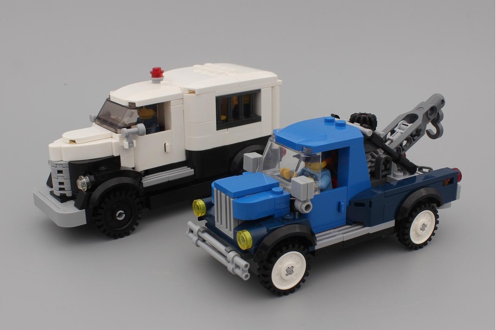 Lego Moc Vintage Police Van By Leewan Rebrickable Build With Lego