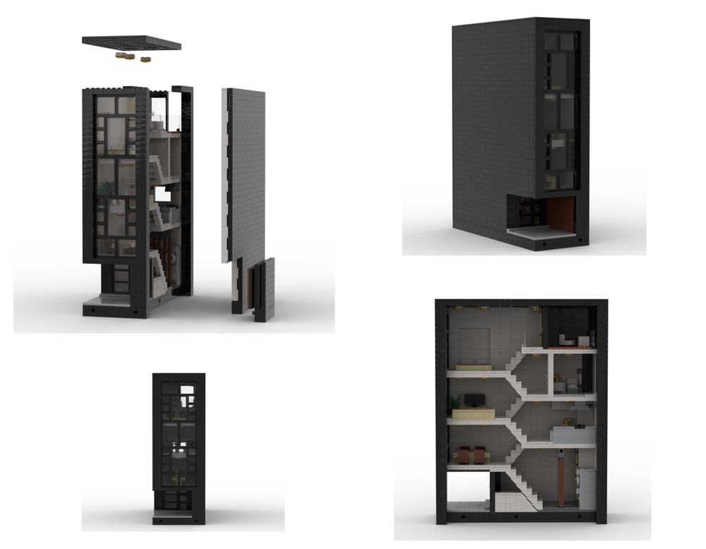 LEGO MOC Lego Black House Modular by AnythingButyes | Rebrickable ...
