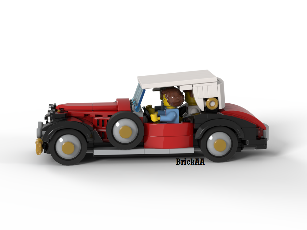 Lego Moc Luxury Vintage Roadster By Brickaa Rebrickable Build With Lego