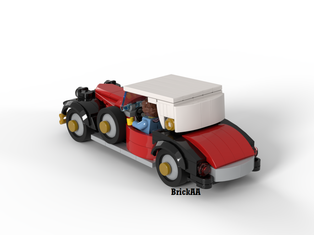 Lego Moc Luxury Vintage Roadster By Brickaa Rebrickable Build With Lego