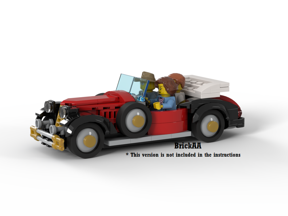 Lego Moc Luxury Vintage Roadster By Brickaa Rebrickable Build With Lego