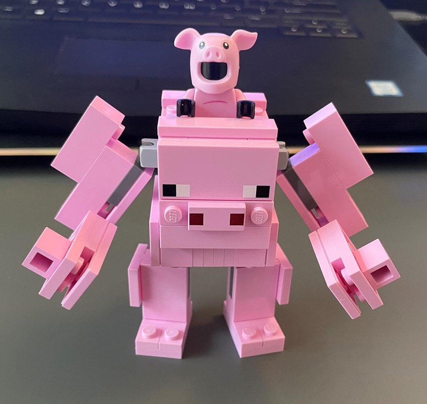 LEGO MOC Minecraft Pig Mech by eric_nunya | Rebrickable - Build with LEGO