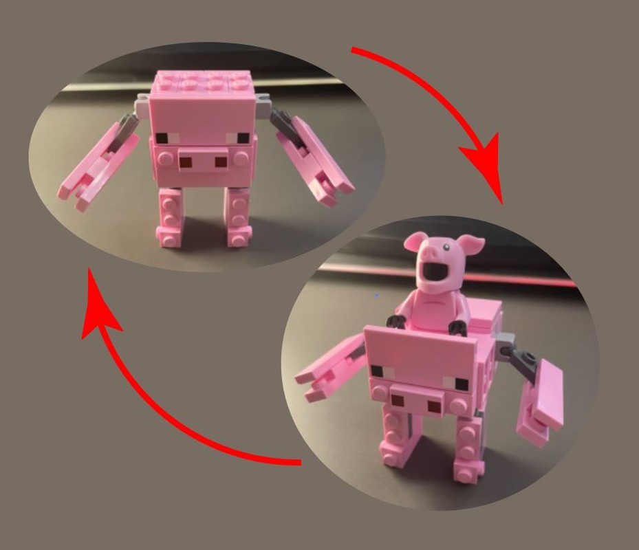 LEGO MOC Minecraft Pig Mech V2 by eric_nunya | Rebrickable - Build with ...