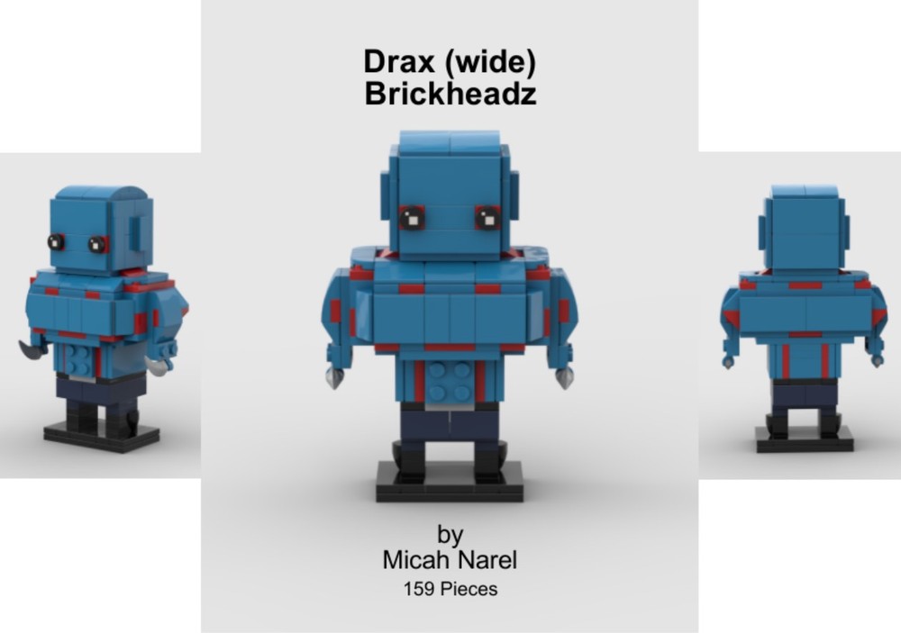 LEGO MOC-116103 Drax (Wide) Brickheadz by Mnarel | Rebrickable - Build ...