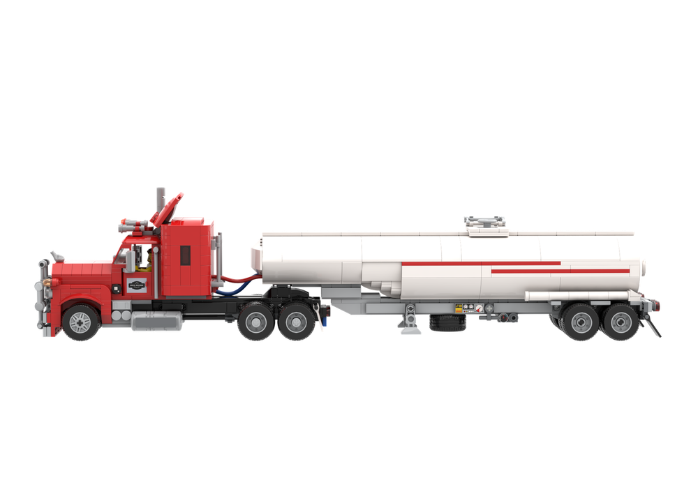 LEGO MOC Mack R Series Red Truck and Tanker Trailer by Brick.Mocman ...