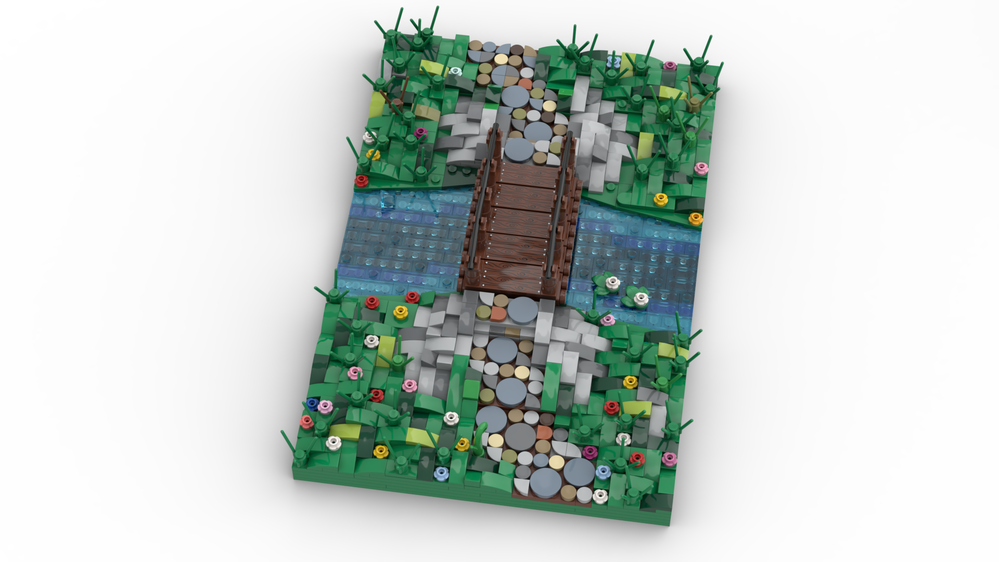 Lego Moc Wooden Bridge By Legoalfactotum Rebrickable Build With Lego