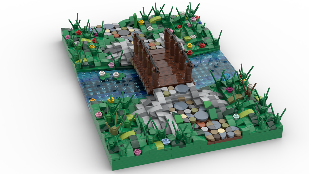 Lego Moc Wooden Bridge By Legoalfactotum Rebrickable Build With Lego