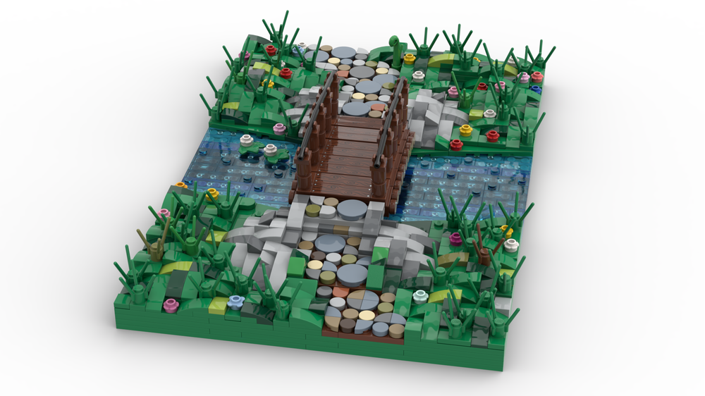 Lego Moc Wooden Bridge By Legoalfactotum Rebrickable Build With Lego