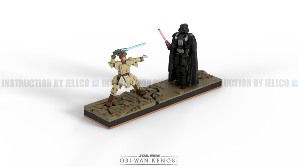 Lego Moc Micro Diorama Obi Wan Vs Vader By Jellco Rebrickable