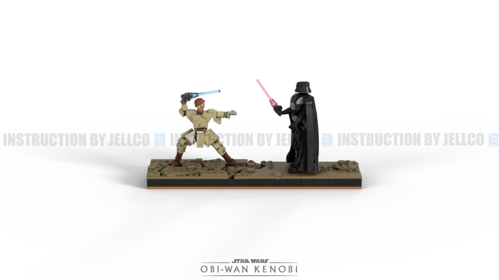 Lego Moc Micro Diorama Obi Wan Vs Vader By Jellco Rebrickable