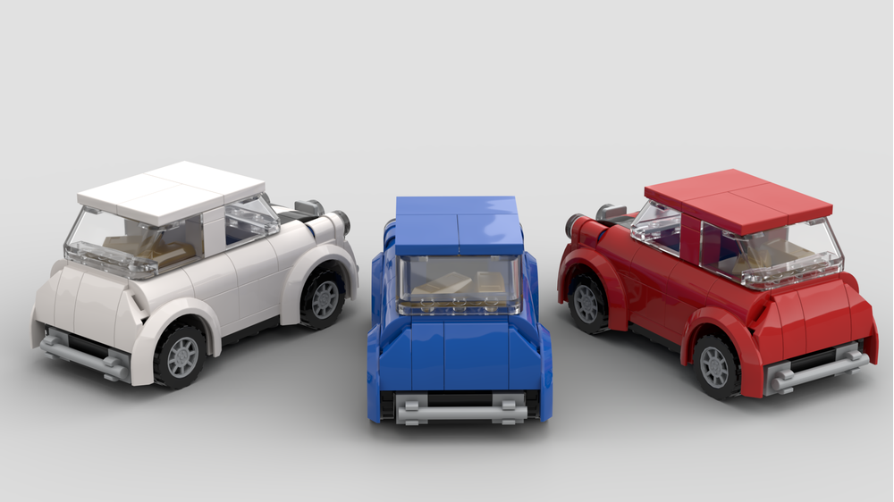 Lego Moc Free Mini Cooper Austin Mini Mk1 Set Of 3 From The 1969