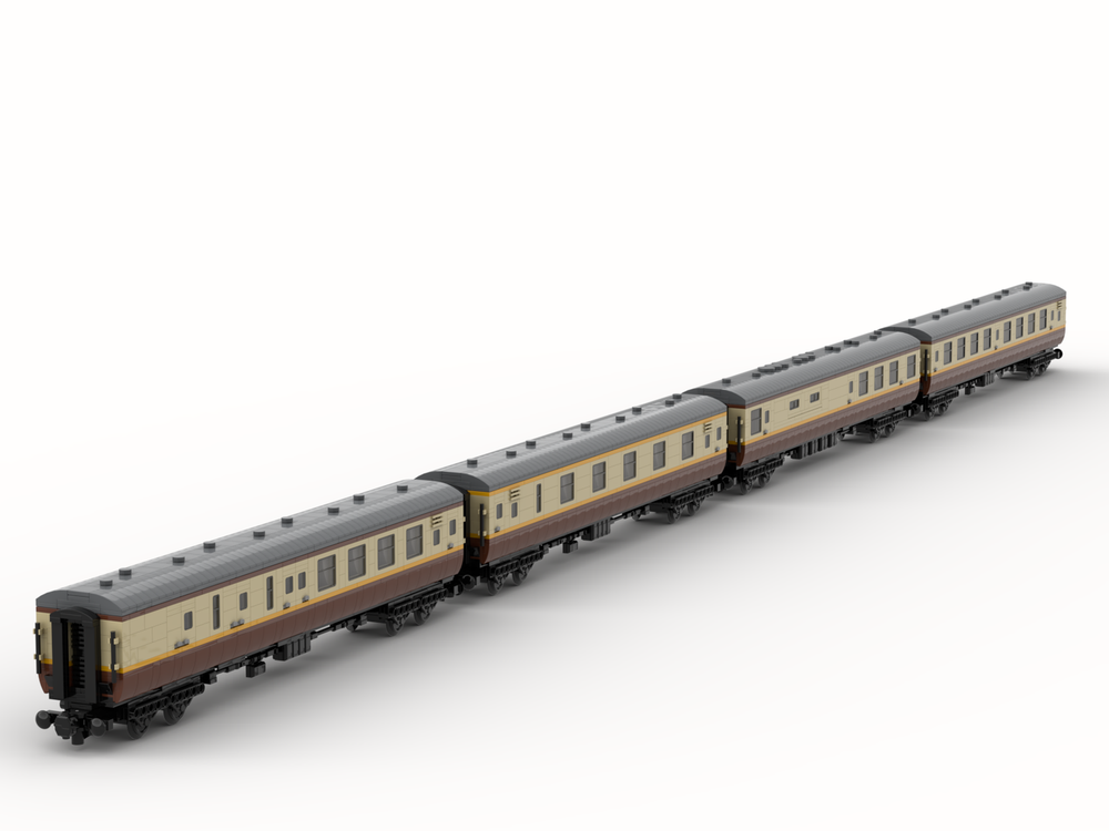 Lego Moc British Railways Mk1 Passenger Coaches Moc Pack 8w By