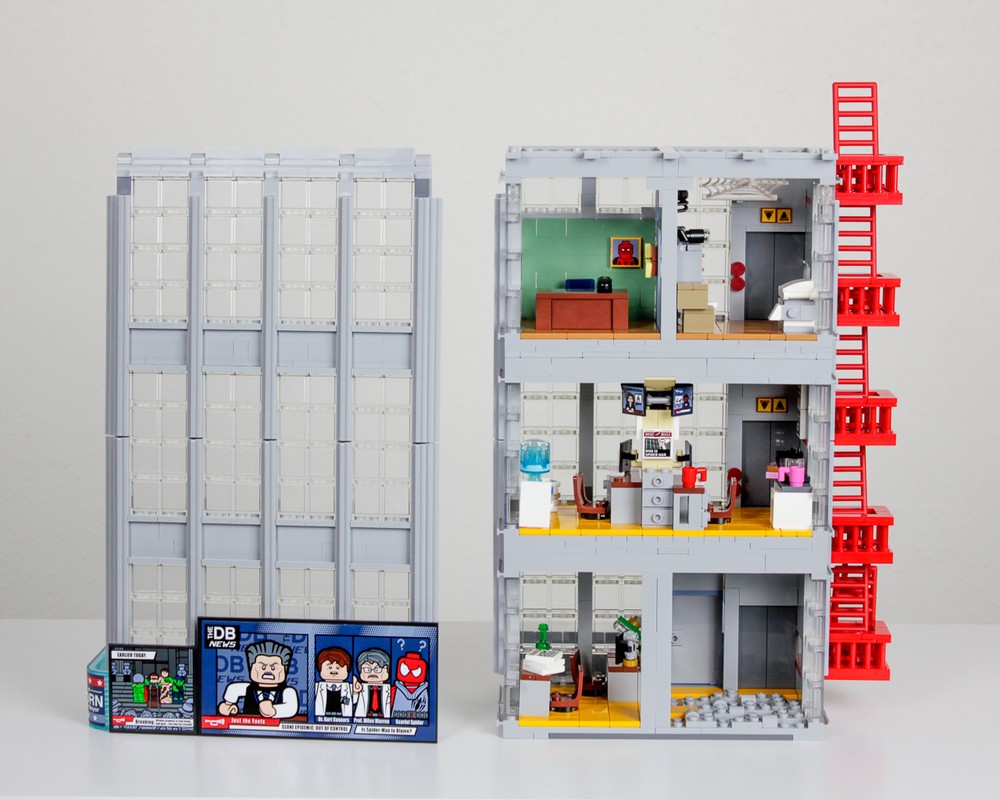 LEGO MOC Daily Bugle Re-Scaled Mod by Stonewall Bricks | Rebrickable ...