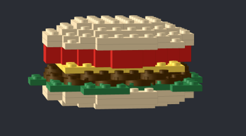 LEGO MOC Macro Hamburger by l.i.o.n | Rebrickable - Build with LEGO