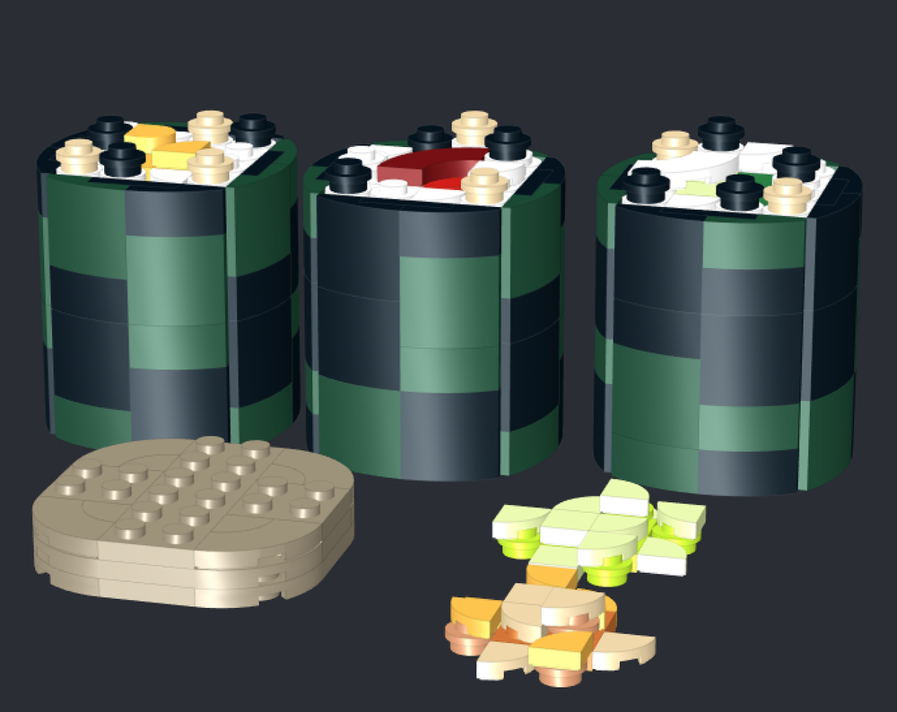 LEGO MOC Maki Rolls by l.i.o.n | Rebrickable - Build with LEGO
