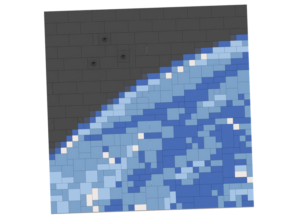 LEGO MOC Blue Planet Mosaic background by straissman | Rebrickable ...