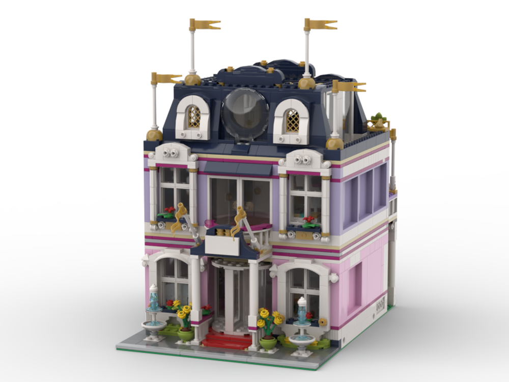 LEGO MOC Modular HLC Hotel by Legofan21 | Rebrickable - Build with LEGO