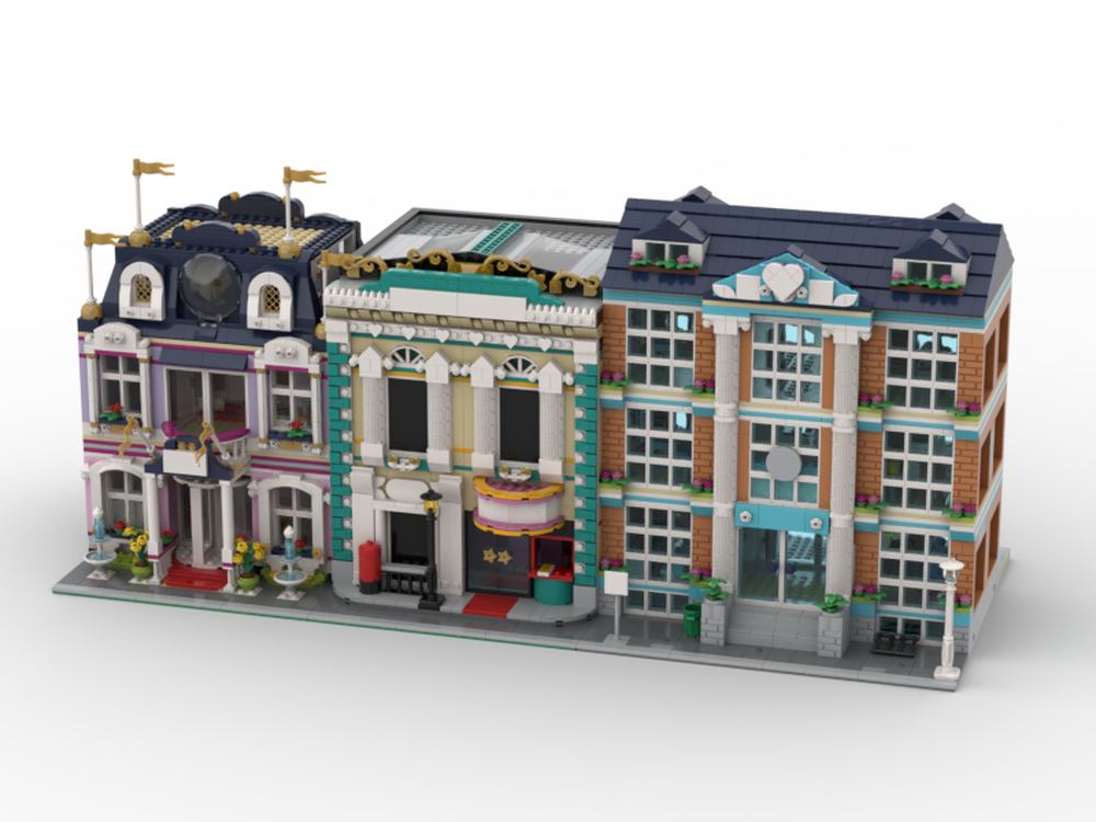 LEGO MOC Modular HLC Hotel by Legofan21 | Rebrickable - Build with LEGO