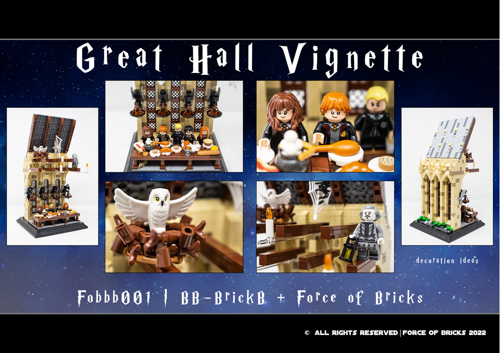 Lego Moc Great Hall Vignette Fobbb001 Force Of Bricks By Force Of