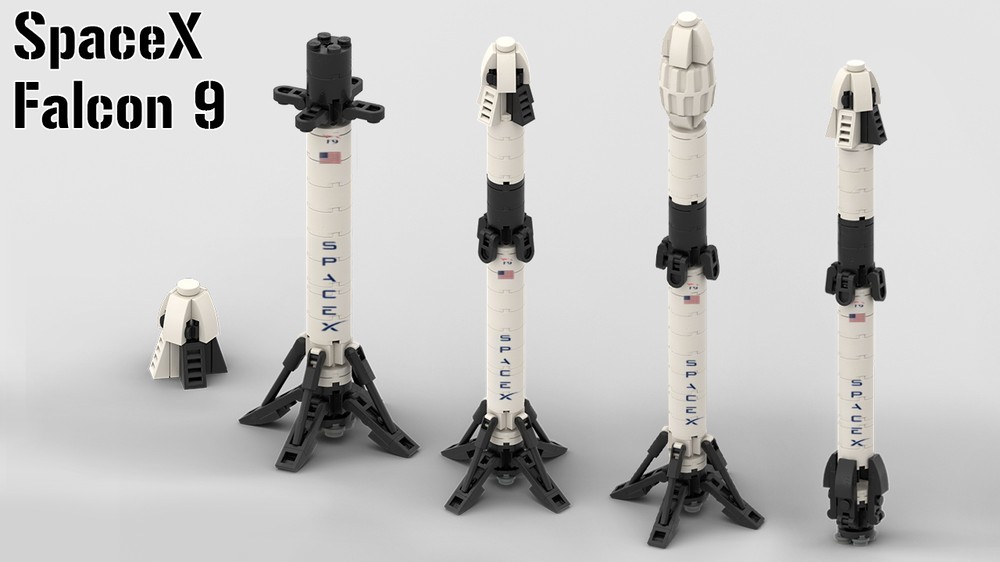 LEGO MOC SpaceX Falcon 9 | 1/300 by DarthDesigner | Rebrickable - Build ...