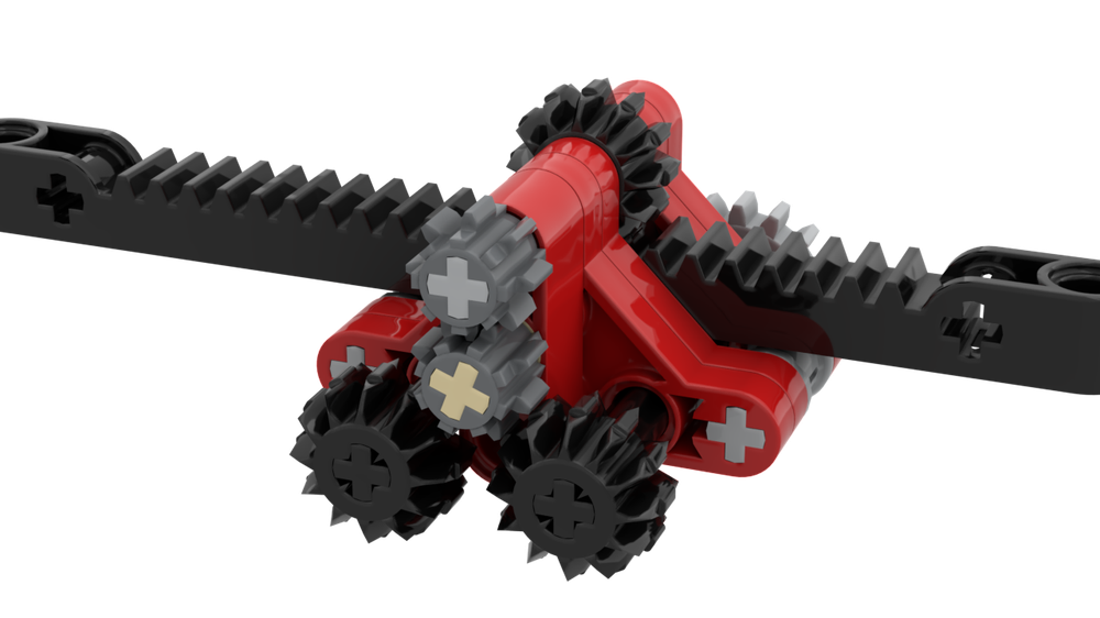 LEGO MOC Gear Rack to One-Way-Rotation #2 by 2in1 | Rebrickable - Build ...