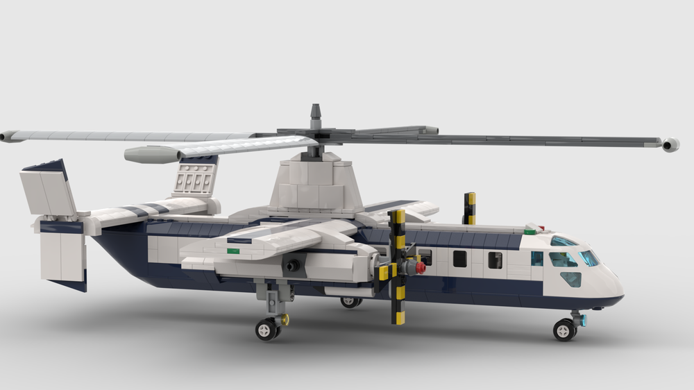 LEGO MOC Fairey Rotordyne by kidda | Rebrickable - Build with LEGO