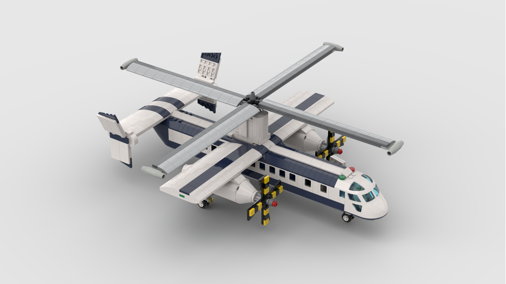 LEGO MOC Fairey Rotordyne by kidda | Rebrickable - Build with LEGO