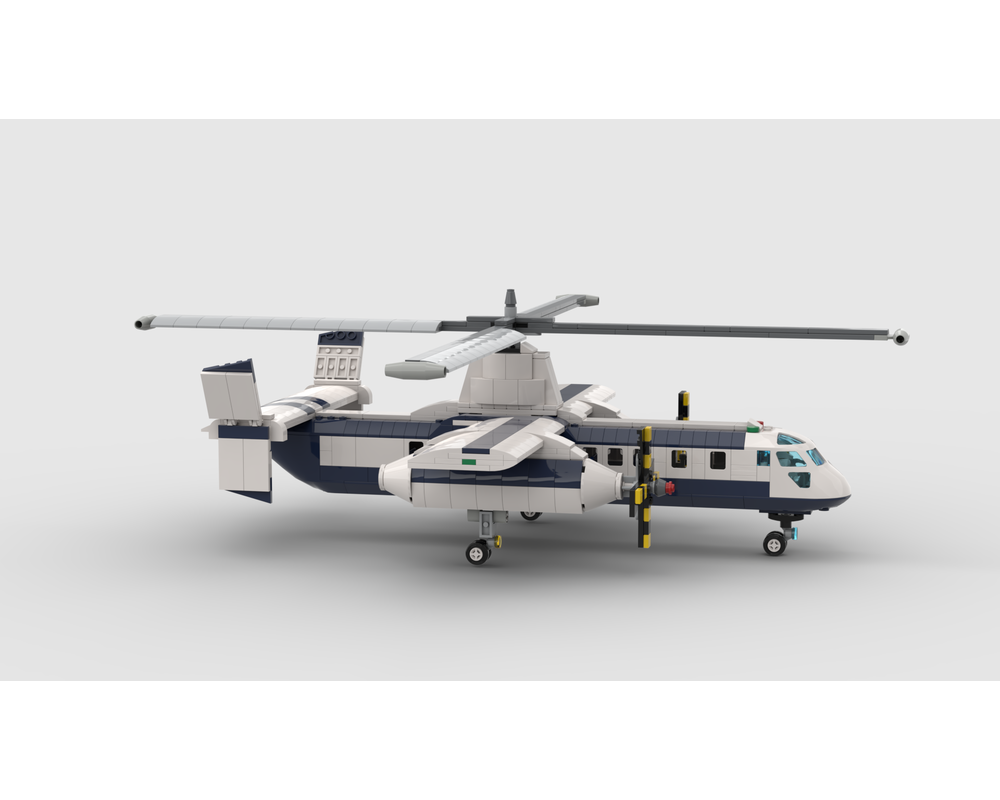 LEGO MOC Fairey Rotordyne by kidda | Rebrickable - Build with LEGO