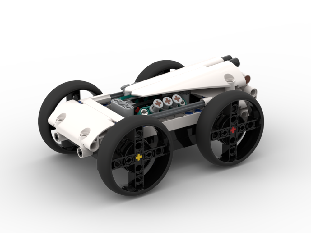 LEGO MOC V6 Engine Car by BD Technic | Rebrickable - Build with LEGO