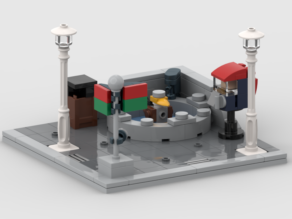 LEGO MOC Corner with Bird and Pool, Small Modular by t-nova ...