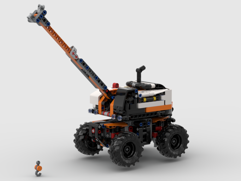 LEGO MOC Wheeled Crane by Building with bricks | Rebrickable - Build ...