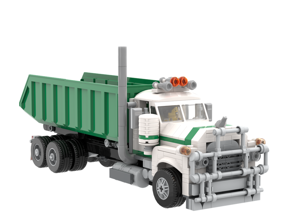 LEGO MOC-117283 Mack R Series Tipper Truck - White/Green by Brick ...