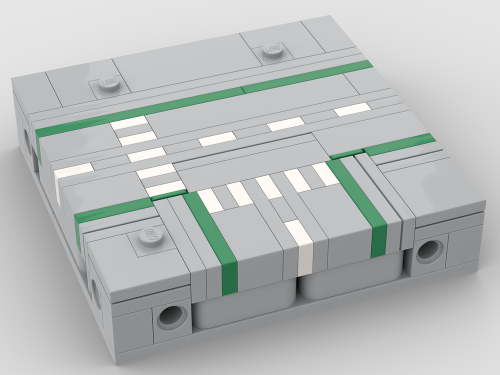 LEGO MOC 608pr0001 - Baseplate T Intersection (microscale version) by ...