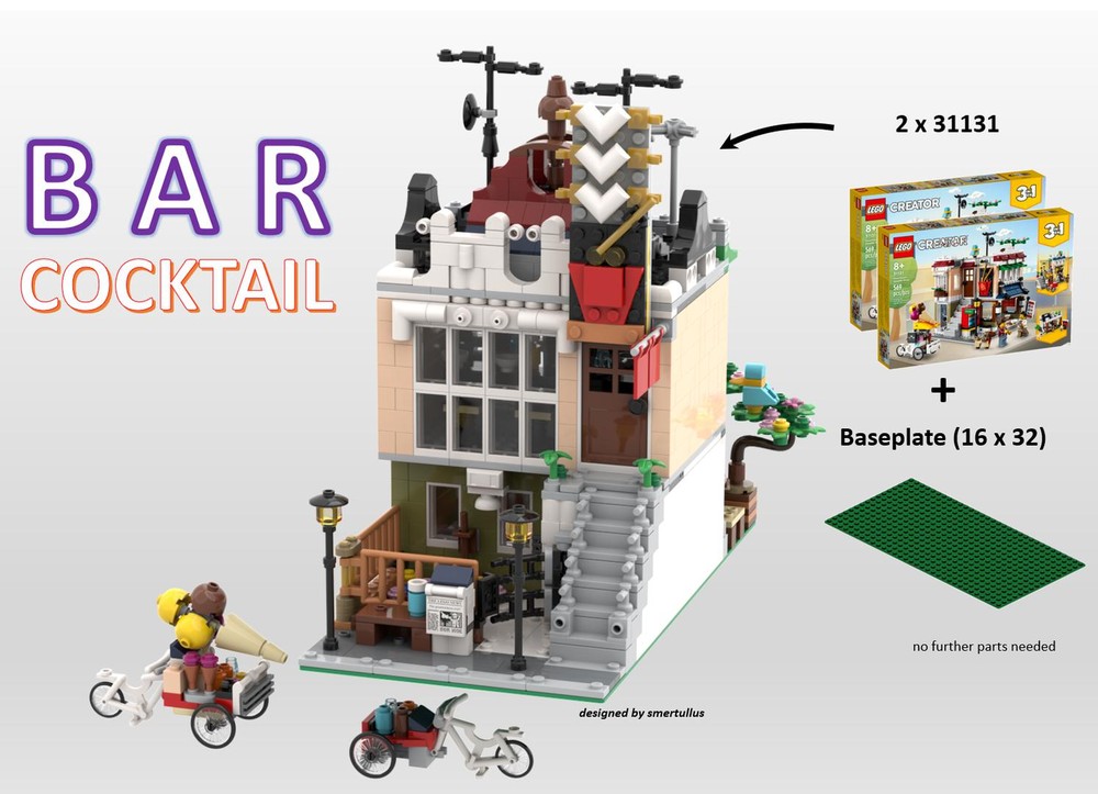 LEGO MOC LEGO MOC Cocktail Bar (31131"Downtown Noodle Shop" Alternative ...