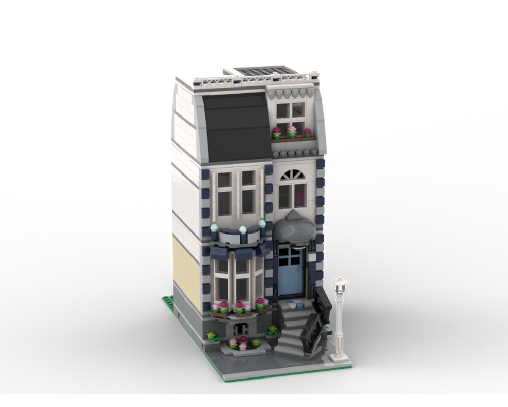LEGO MOC Affordable Modular Blue & White Townhouse by MakeorBrick ...