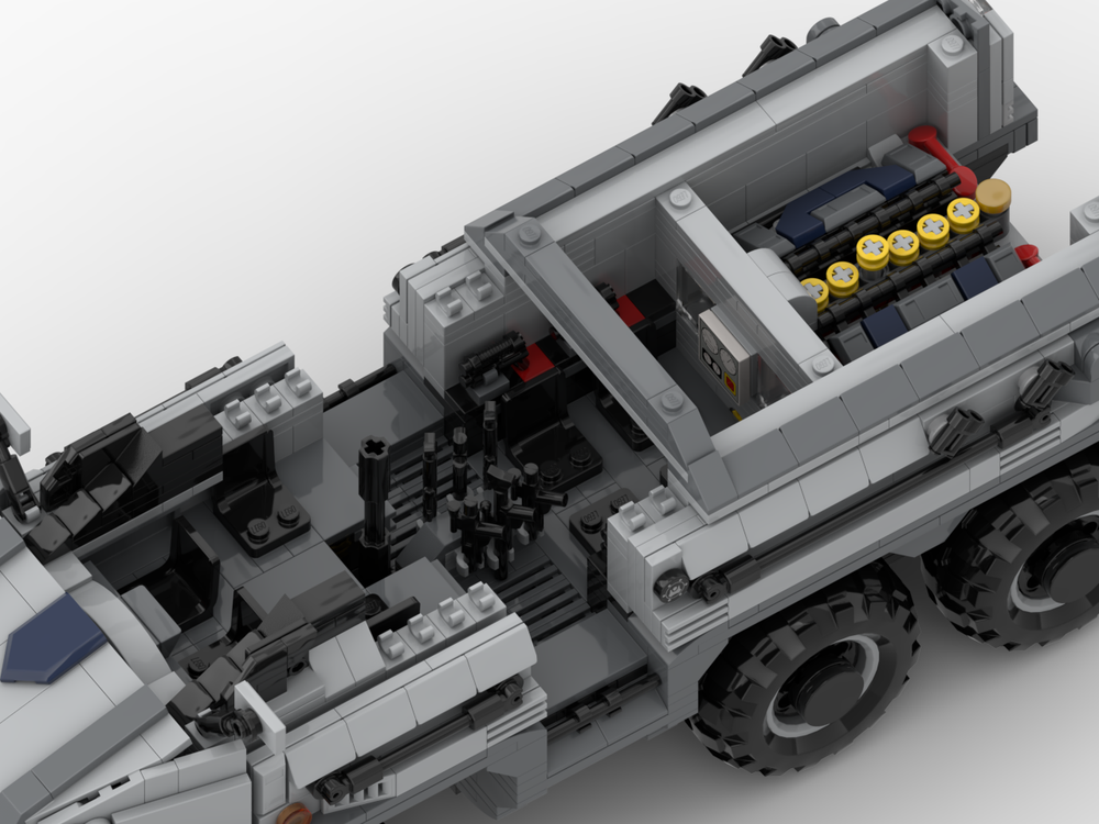Lego Moc Futuristic Troop Carrier By Kilo Whiskey Rebrickable Build