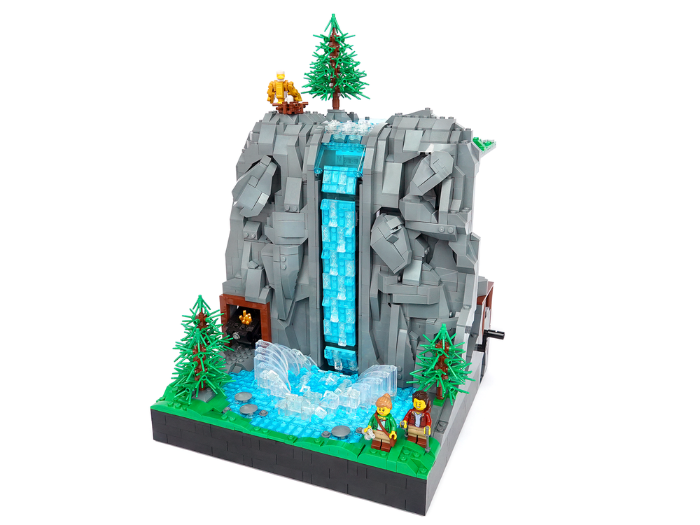 Lego Moc Working Waterfall By Legoparadise Rebrickable Build With Lego