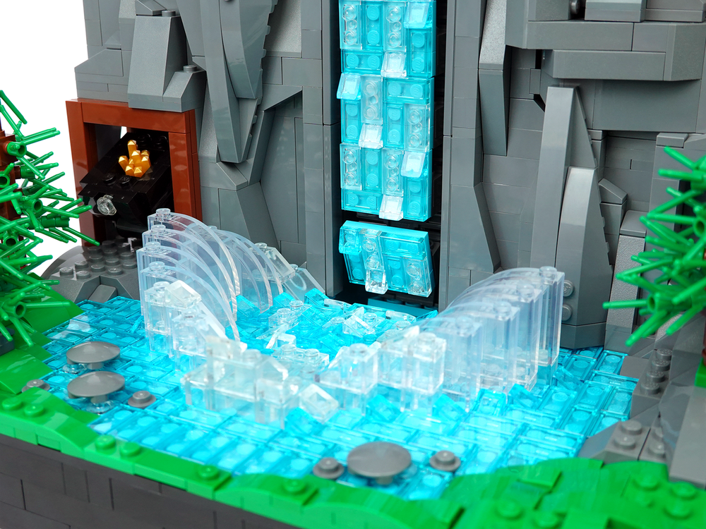 Lego Moc Working Waterfall By Legoparadise Rebrickable Build With Lego