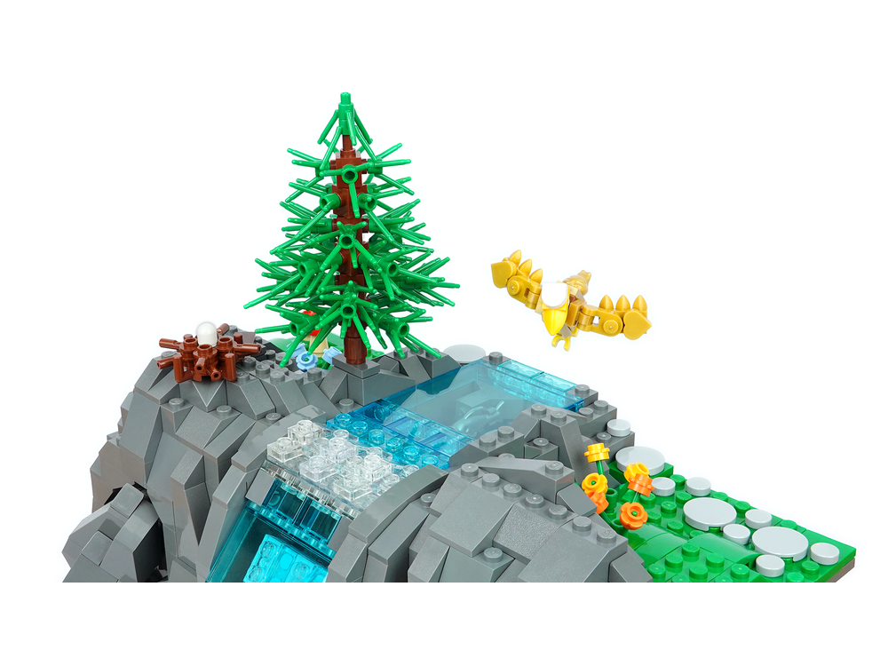 Lego Moc Working Waterfall By Legoparadise Rebrickable Build With Lego